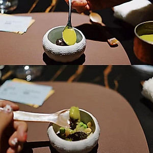 Hemoton Mini Seasoning Bowl Ceramic Sea Urchin Bowl Kitchen Dipping Dish Restuarant Supplies for Nuts Sauce Caviar Appetizer (White) Size L