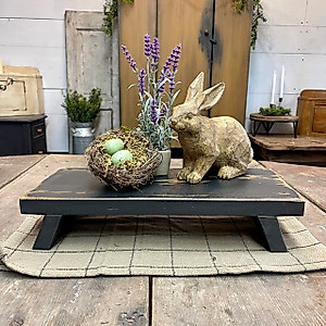 Red Fox Primitives Rustic Wooden Table Riser to Elevate Your Home Decor Style - Use as a Fancy Centerpiece on Countertops, Kitchen Islands, or Dining Tables - Handmade - Solid & Sturdy - in 2 Colors