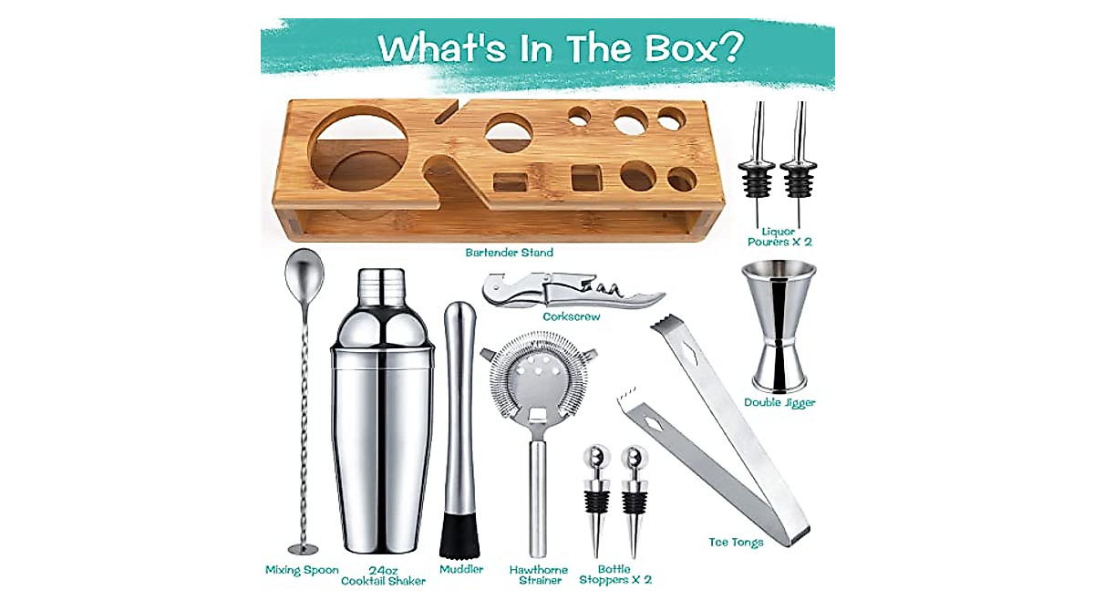 Professional Bartender Kit - Complete Cocktail Shaker Set