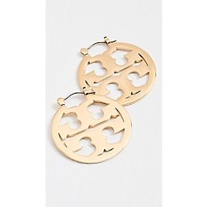 Tory Burch Women's Small Miller Hoop Earrings, Tory Gold, One Size
