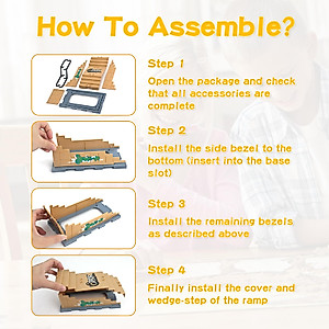 Gr8ware Skateboard Ramp, Finger Skateboard Ramp Set, Mini Skatepark for Fingerboard, Figure Boarding Skate Park, Fingerboard Skatepark Halfpipe Obstacle Deck for Kids Holiday Party Favors - Style F