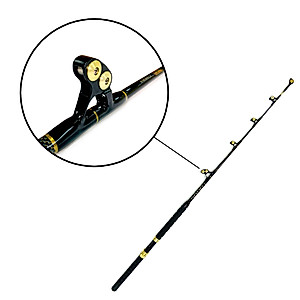 EatMyTackle Roller Guide Saltwater Fishing Rod | Blue Marlin Tournament Edition (60-80lb)