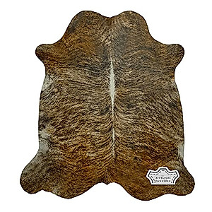 Appaloosa Cowhides Natural Medium Brindle Cowhide Rug (5' x 7')