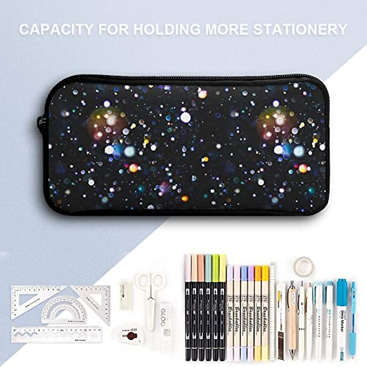 Sparkly and Festive Pencil Case Pencil Pouch Coin Pouch Cosmetic Bag Office Stationery Organizer