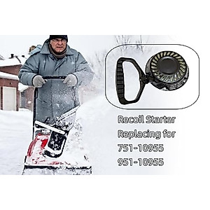 Kvjicdo 751-10955 Recoil Starter Replacement for MTD 161-JW 161-JWA Craftsman C-Cadet Hus-kee Troy-Bilt Yard Machines Snowblower Rep 951-10955