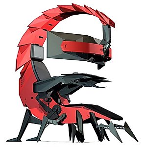 Gaming Chair, Ergonomic Computer Cockpit Chair with Led Lights, Comfortable Racing Simulator Cockpit Game Chair with Hanging 3 Screens,Red