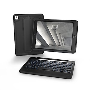 ZAGG Rugged Book iPad Case with Detachable Magnetic-Hinged Keyboard for iPad Air 3, iPad Pro 10.5" & 10.2" (9th Gen), Multi-Device Bluetooth, Apple Pencil Holder, Long-Lasting Battery, Wireless, Black