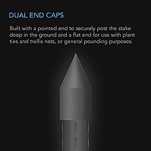 AC Infinity Garden Plant Stakes 60", Sturdy Metal Support Sticks with Protective Plastic Coating, 25-Pack for Tomatoes, Trees, and Vines in Gardening Hydroponics