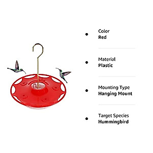 Juegoal 12 oz Hanging Hummingbird Feeder (12 oz)