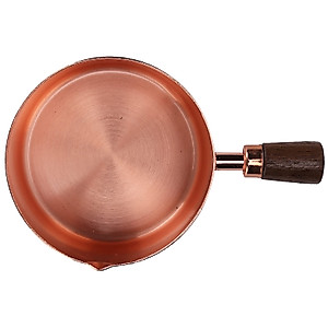 Sauce Pan Wooden Handle Sauce Pot Stainless Steel Small Saucepan with Pour Spout Rose Gold for Home Cooking Kitchen Ware (1cup)
