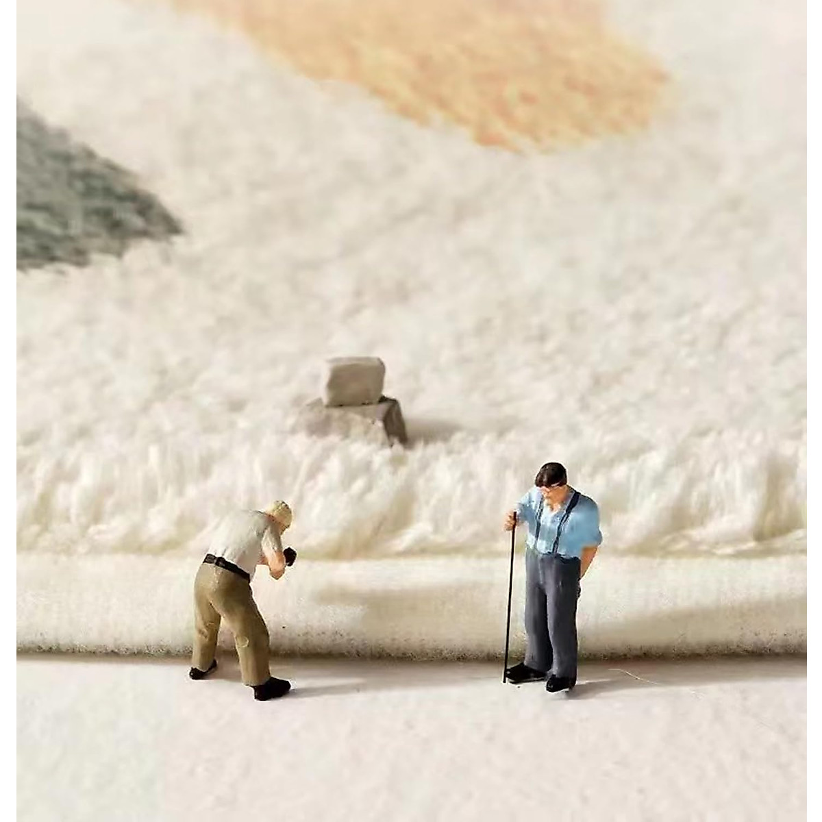 Generic Irregular Shaped Rug Funny Soft Anti-Slip Rug for Living Room Bathroom Decor Bedroom Bathroom Door Mat(C) (120x160cm/47x63in,Apricot)