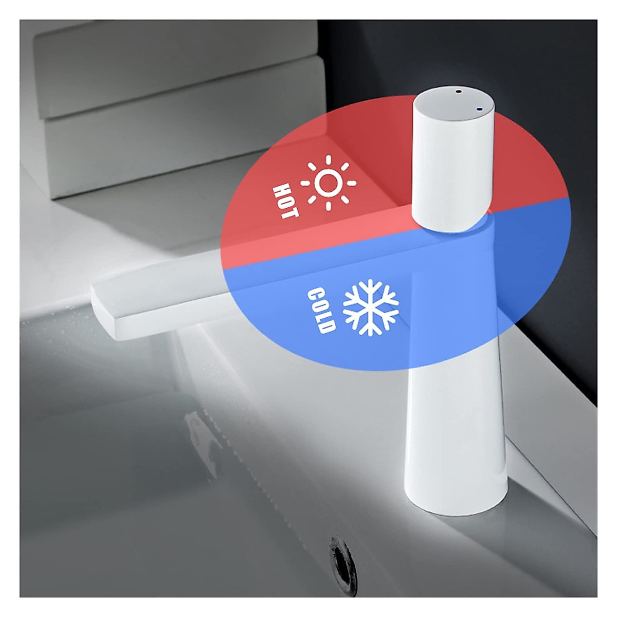 Black Brass Bathroom Basin Sink Faucets Single Hole Handle Hot and Cold Water 360 Degree Rotation Deck Mounted for Bath Kitchen ( Color : WS Short )