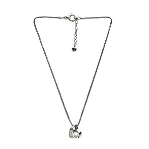 Skagen Agnethe Pearl Silver-Tone Pendant Necklace, 15" + 1.5" Extender