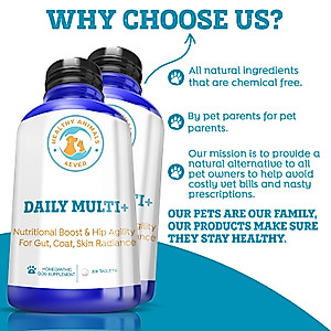 Healthy Animals 4Ever Nutritional Boost & Hip Agility for Gut, Coat, Skin Radiance | Extra Strong Ingredients | Fast Acting Formula | Completely Safe & Natural | 300 Tablets