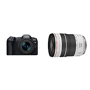 Canon EOS R8 Full-Frame Mirrorless Camera w/RF24-50mm F4.5-6.3 is STM Lens, 24.2 MP, 4K Video, DIGIC X Image Processor, Subject Detection & Tracking, Compact and RF70-200mm F4 L is USM (4318C002)