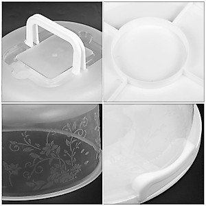 Reusable Cake Carrier Handle Portable Bread Box Cake Keeper Cake Storage Container Transporting Cakes Pies Desserts Fits Standard Cake Boxes Easy Clean
