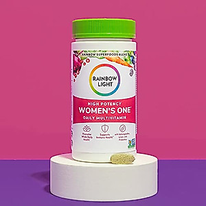 Rainbow Light Multivitamin for Women, Vitamin C, D & Zinc, Probiotics, Women’s One Multivitamin Provides High Potency Immune Support, Non-GMO, Vegetarian, 90 Tablets