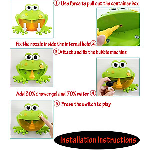 Toy Baby Bath Bubble Maker Machine Musical Frog Bathtub Shower