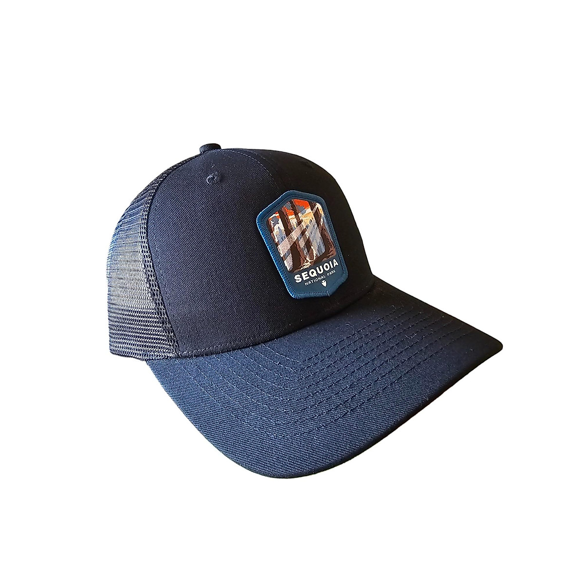 Sequoia Trucker Hat w/National Park Woven Patch (Black/Black)