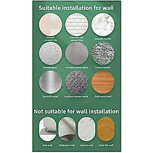 JZRH Shower Box, Strong Adhesive Shower Box Set of 2, with Hanging Rod and 2 Detachable Hooks, Suitable for Bathroom, Kitchen, Balcony and Toilet Black