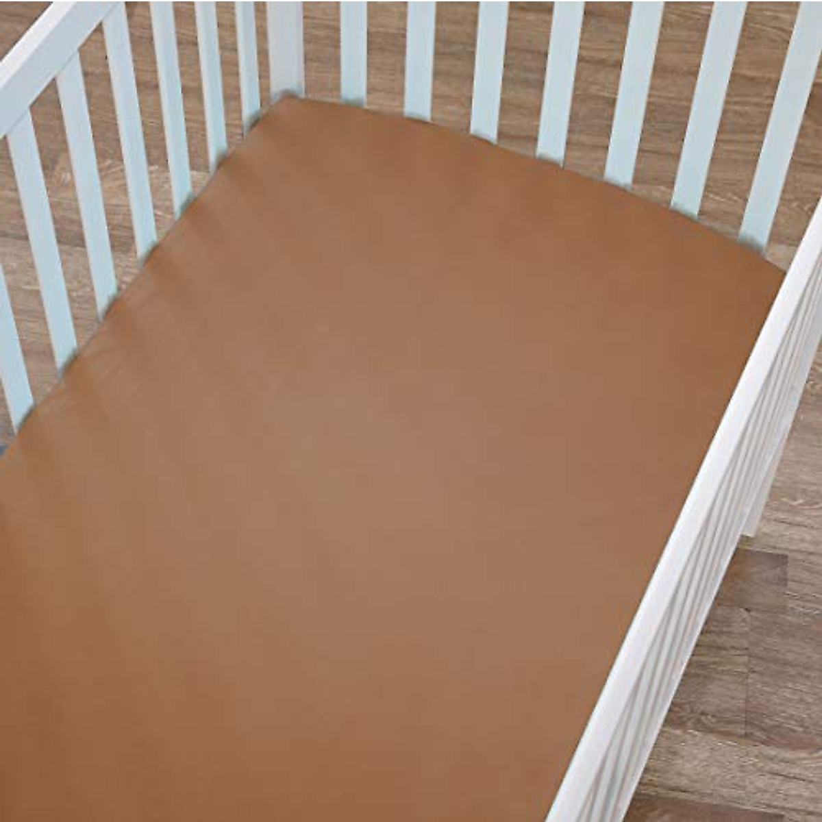 TL Care Supreme 100% Natural Cotton Jersey Knit Mini Crib Sheet, Chocolate, 24" x 38" Soft Breathable, for Boys and Girls