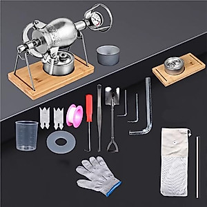 Mini Popcorn Machine, 304 Stainless Steel Mini Popcorn Pot, Chinese Traditional Retro Popcorn Maker, Amplifier Old-Fashioned Hand Popcorn Poppers,400ml