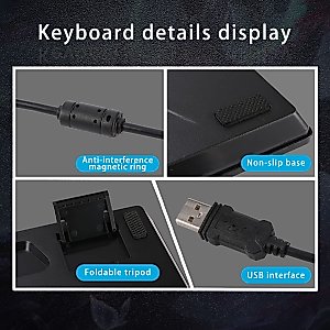 K11 Wired Gaming Keyboard RGB Rainbow LED Backlit Ergonomic Waterproof Mechanical Gaming Keyboard for Desktop, Computer, PC - Black