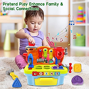 SYAOMUNLY Baby Toys for 1 Year Old Boy Girl Musical Learning Workbench for 2 Years Old Child Toddlers Early Education Sound Shape Toys Christmas Birthday Gift for Kids 12-18 Months