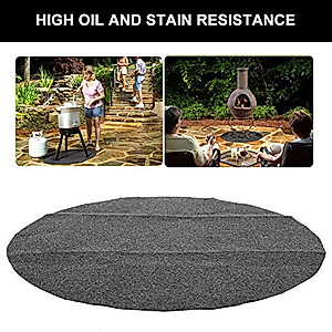 Grill Mat,BBQ Grill Mat,36inch Round Shape Barbecue Mat,Oil Resistant BBQ Floor Protective Mat,for Home Party Use for Under BBQ, Absorbent Oil Pad Protector, Grill Mat,BBQ Grill Mat,36inch Round
