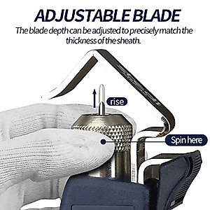 stedi Round Cable Stripper, With Adjustable Cutting Depth, for Fast and Precise Jacket Removal Cable Stripper, Round Cable Slitter with Smooth Incision and No Damage to The Core, 0.18-1''