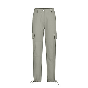 fesfesfes Women 6 Pockets High Waisted Cargo Pants Casual Pants Combat Military Trouser Tactical Streetwear Y2k Fashion Pants