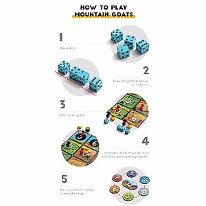 Mountain Goats - Board Game - 2 to 4 Players - 20 Minute Play Time