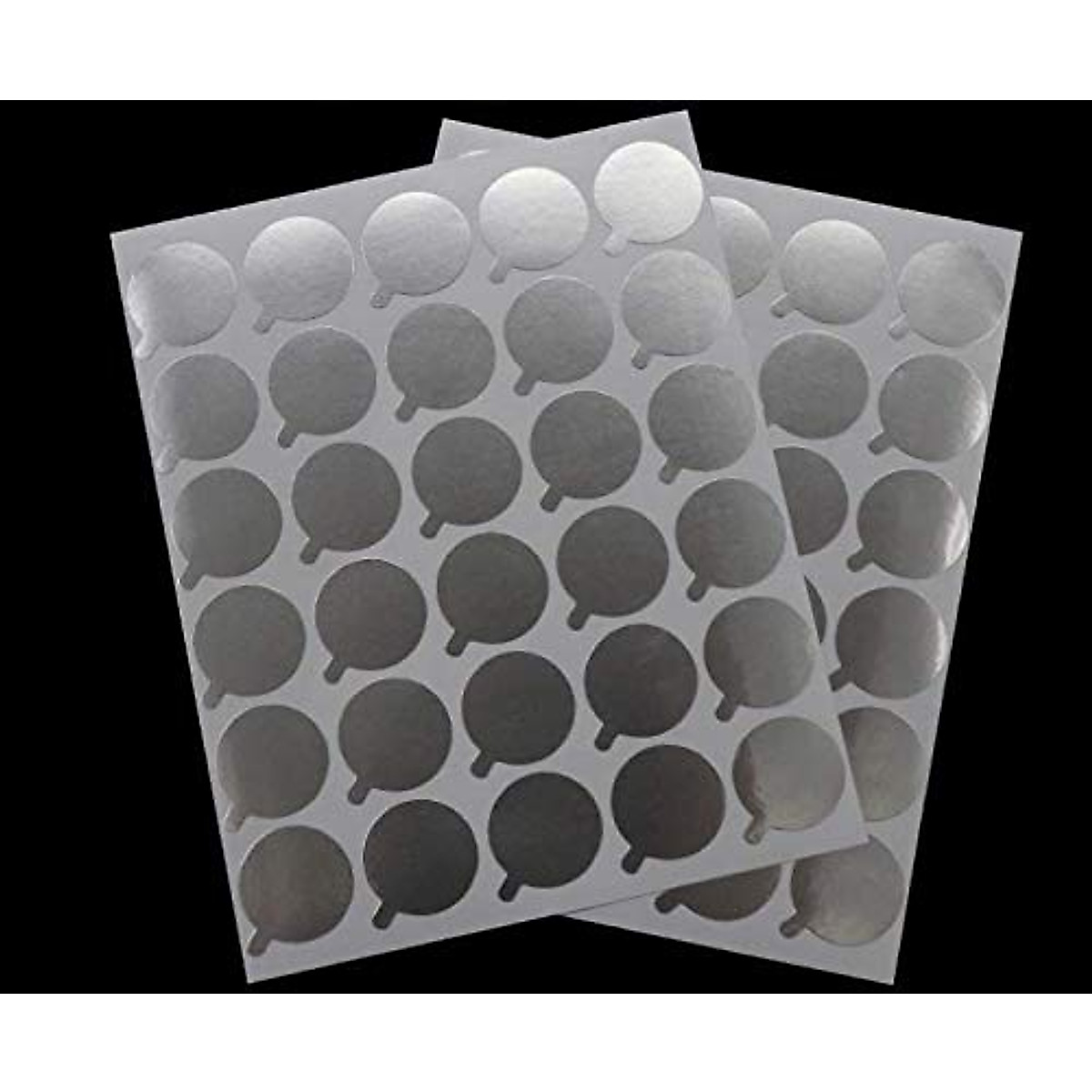 Disposable Eyelash Extension Adhesive Aluminum Foil Glue Pallet Sticker Pads 2.1 cm (300 Pieces,10 Sheets)