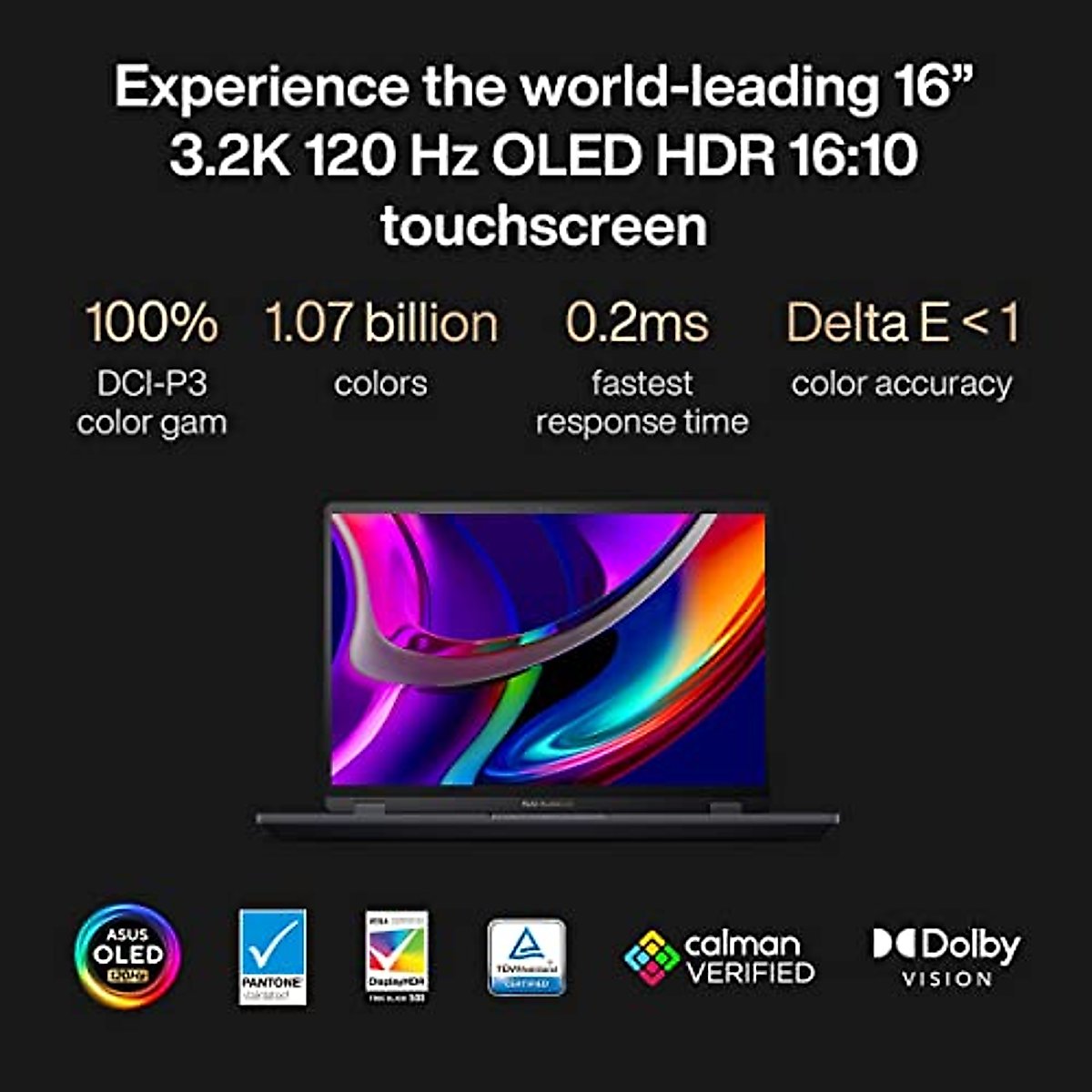 ASUS 2023 ProArt StudioBook 16 OLED Laptop, 16” 3.2K OLED Touch Display, Intel Core i9-13980HX CPU, Nvidia GeForce RTX 4060 GPU, 16GB DDR5 RAM, 1TB SSD, Windows 11 Home, H7604JV-PS94T, Mineral Black