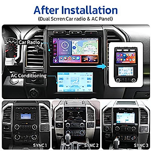 Dual Screen for Ford F150 Car Radio 2015 2016 2017 2018 2019 2020 2021 Head Unit Auto Stereo Multimedia Player GPS Navigation Carplay Touch Screen (4G+64GB)