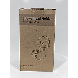 YOHOM Shower Head Holder Suction Cup Handheld Shower Bracket Adjustable Vacuum Shower Wand Hose Holder for Sprayer Nozzle Removable Bathroom Shower Accessory Clip Wall Mount Stainless Steel Brushed