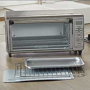 Black+Decker TO3290XSBD Toaster Oven, 8-Slice, Stainless Steel