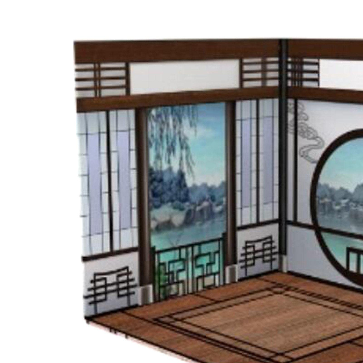 AMLESO Backdrop Scene Model Collection Background Board Scene for Action Figures Storage, Chinese Room