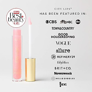 City Beauty City Lips - Plumping Lip Gloss - Hydrate & Volumize - All-Day Wear - Hyaluronic Acid & Peptides Visibly Smooth Lip Wrinkles - Cruelty-Free (Nude)