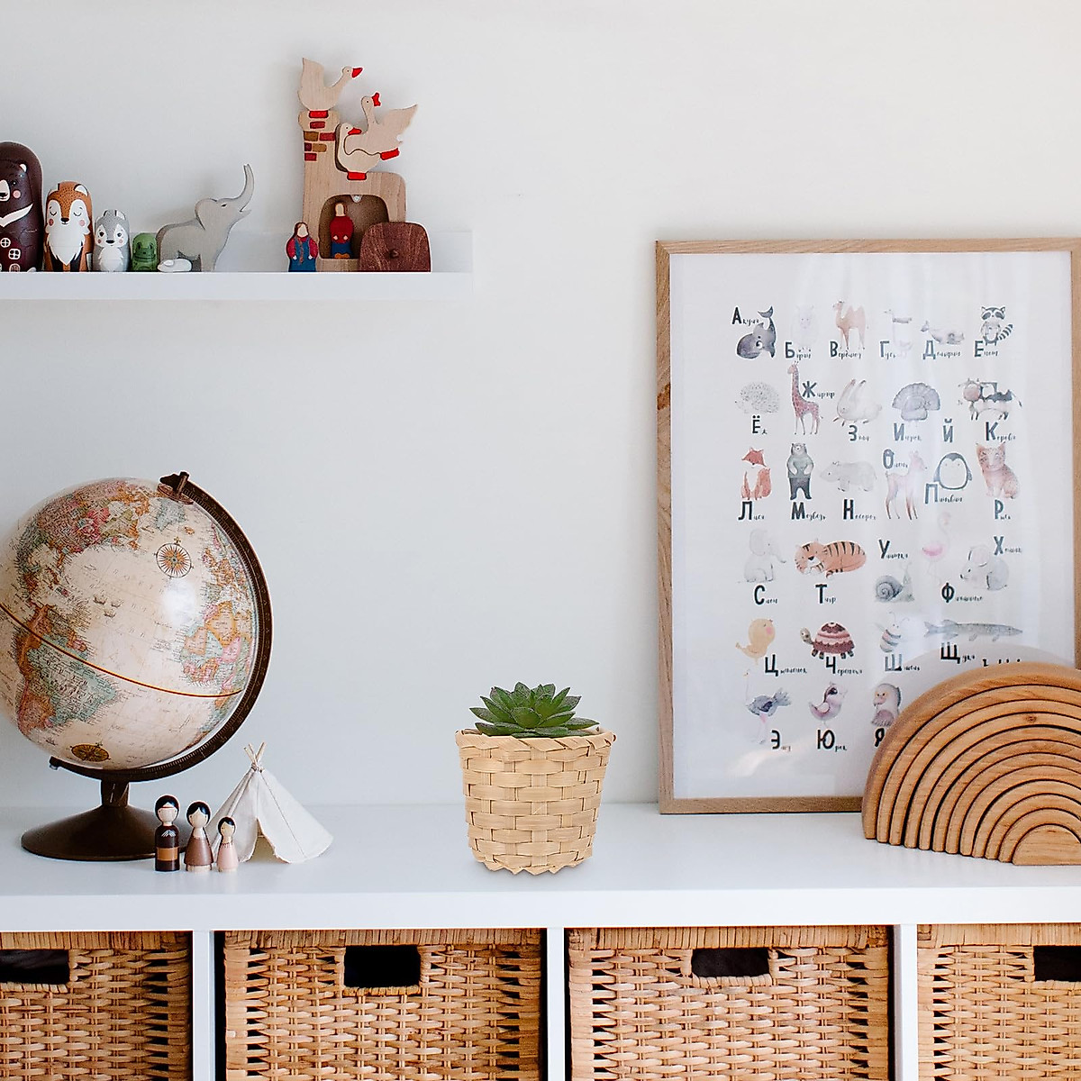 DOITOOL 20PCS Mini Woven Baskets for Treats and Decor, Mini Woven Baskets without Handles for Party Favors Crafts Decor (7.5x7.5x6cm) Khaki