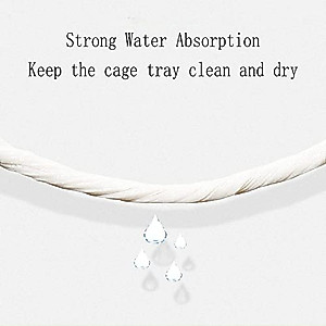 100 Pcs Bird Cage Liner Papers 7.3'' Non-Woven Square Bird Cage Cleaner Pet Cushion Precut Disposable Absorbent Pad Bird Cage Tray Mat Accessories Bird Cage Liners for Pet Bird Parrot Parakeet Canary