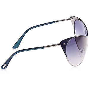 Tom Ford Women's TMF-SUNG-FT0364-89W-0 Designer Sunglasses, Gunmetal/Indigo