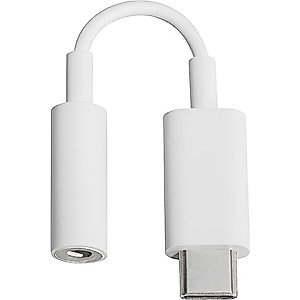 Google USB Type C to 3.5mm Headphone Adapter Pixel, XL, Pixel 2, XL, Pixel 3, Pixel 3XL, Other USB Type-C Phones - White
