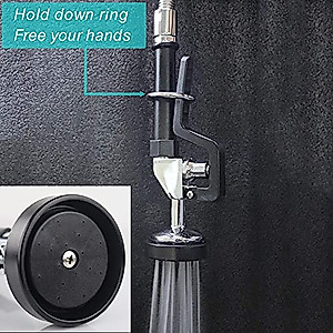 YG Commercial Sink Kitchen Faucet Pull Down Pre-rinse Sprayer 8'' Center Wall Mount 47'' Height with add-on Swing Spout , Chrome Finished