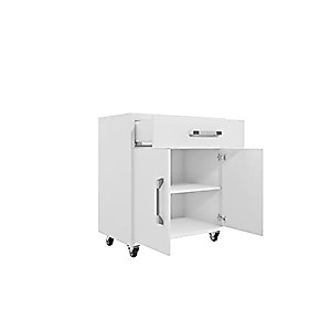 Manhattan Comfort Eiffel Garage Work Station Set of 3 in White