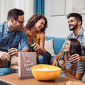 MT Products Popcorn Boxes for Party - 0.74 oz. (Pack of 50) - #1 Popcorn Buckets With Close Top - Great for Movie Theater, Circuses, and Stadium