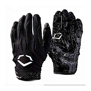 Evoshield Stunt Padded Football Receivers Gloves - Black, Medium