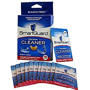 SmartGuard Premium Cleaner Crystals –(110 Cleanings)- Removes Stain, Plaque & Bad Odor from Dentures, Clear Braces, Mouth Guard, Night Guard & Retainers.