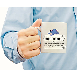 Eeyore - "Mornings" Coffee Mug from Winnie the Pooh, Best gift for morning people to drink coffee, Funny Coffee Mug
