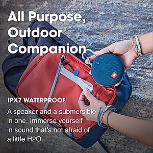 JBL Clip 3, Camouflage - Waterproof, Durable & Portable Bluetooth Speaker - Up to 10 Hours of Play - Includes Noise-Cancelling Speakerphone & Wireless Streaming